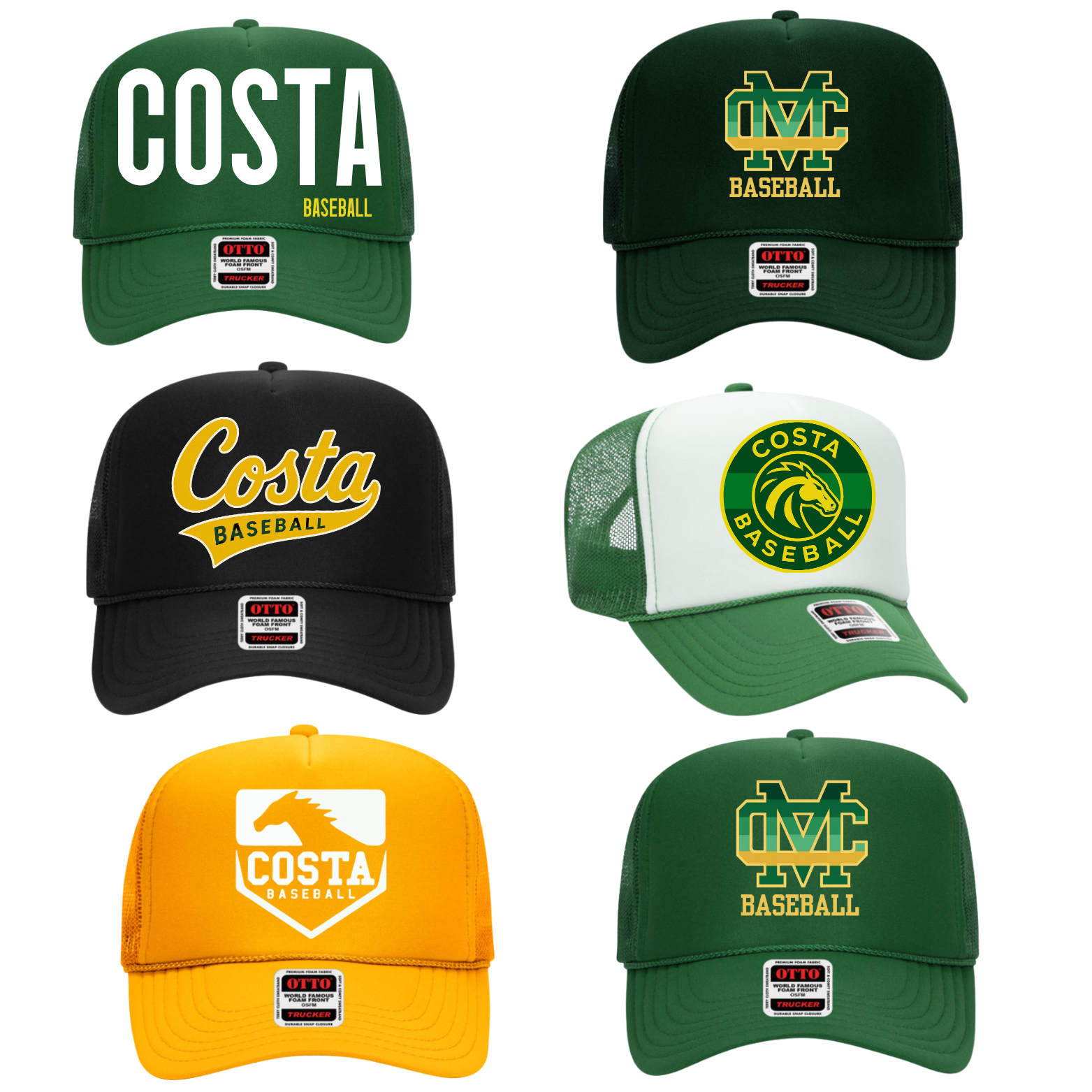 Trucker Hat - Costa Baseball (Variety of Styles) – 1Trucker